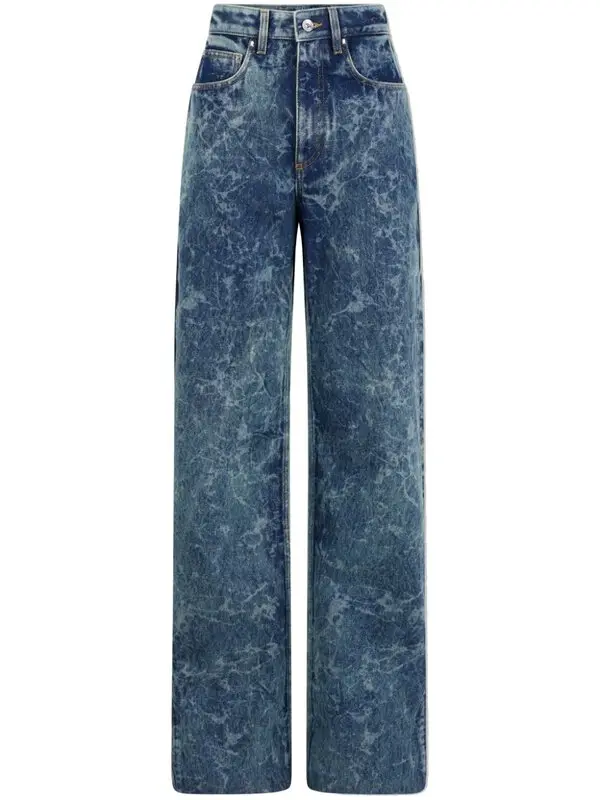 Rabanne Washed Wide-leg Jeans - Blue
