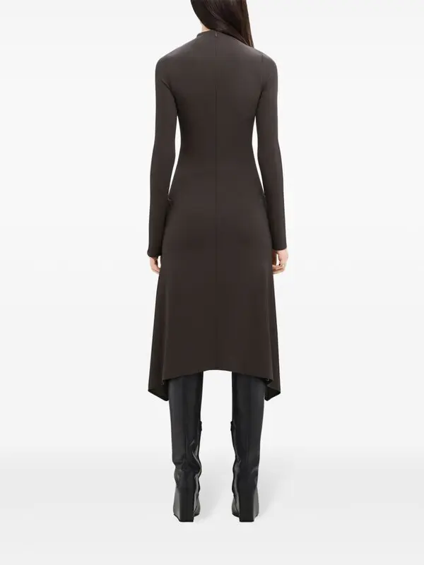 COURREGES Volcano Jersey Midi Dress - Brown