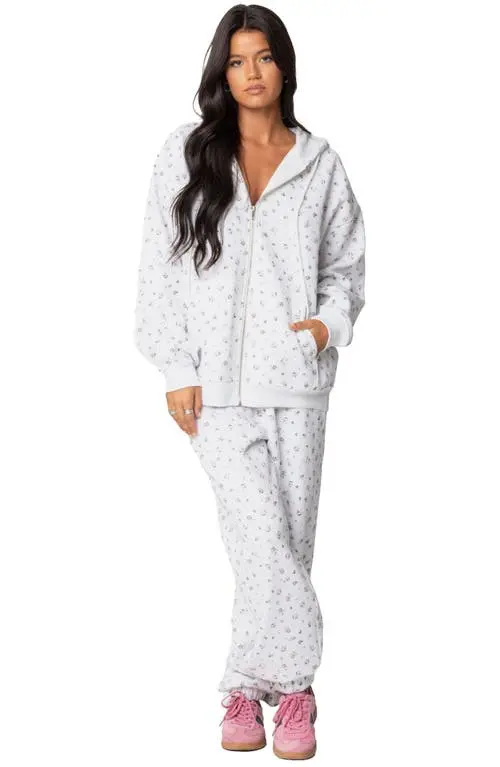 EDIKTED Floral Oversize Sweatpants