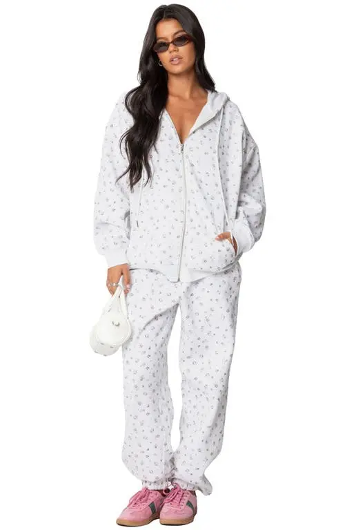 EDIKTED Floral Oversize Sweatpants