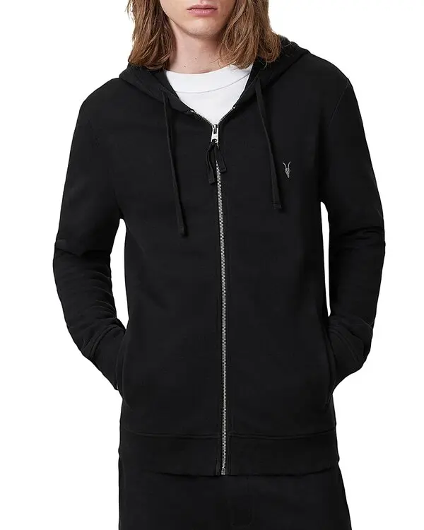 ALLSAINTS Raven Cotton Full Zip Hoodie