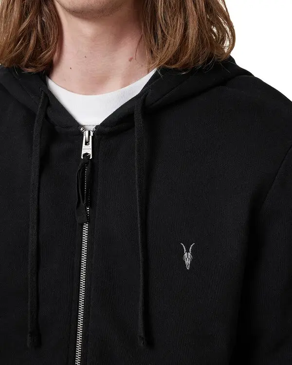ALLSAINTS Raven Cotton Full Zip Hoodie