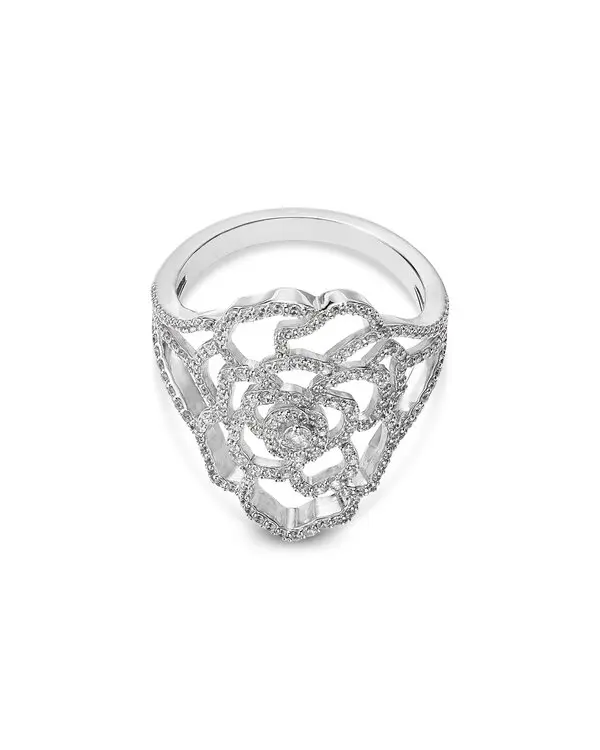 Bloomingdale'S Diamond Flower Ring, 0.75 Tcw