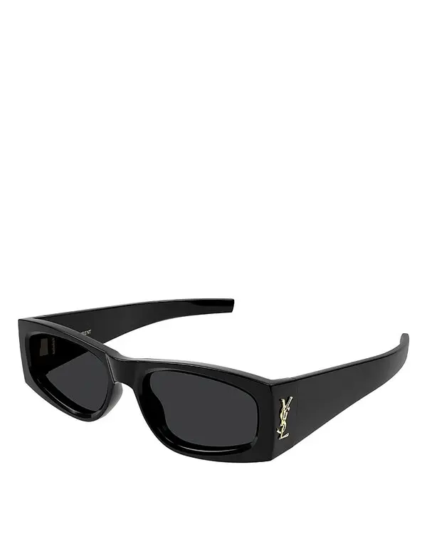 Saint Laurent Rectangular Sunglasses, 56mm - Black