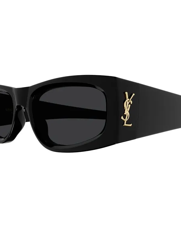 Saint Laurent Rectangular Sunglasses, 56mm - Black