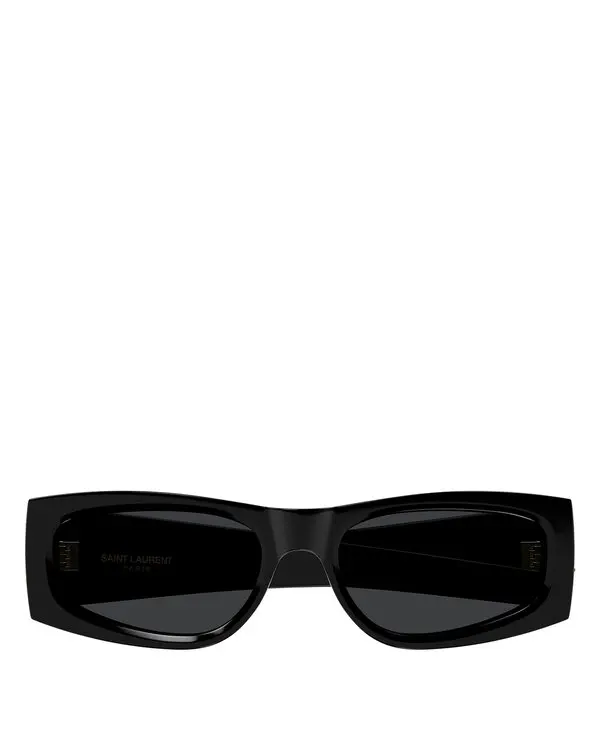 Saint Laurent Rectangular Sunglasses, 56mm - Black