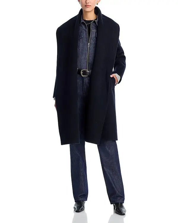 Kobi Halperin Wool Blend Belted Coat - Black
