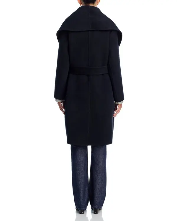 Kobi Halperin Wool Blend Belted Coat - Black