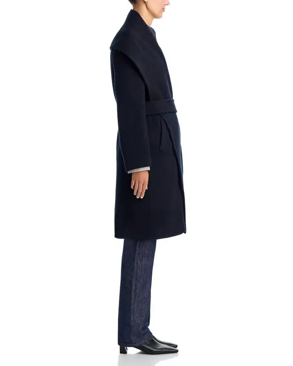 Kobi Halperin Wool Blend Belted Coat - Black