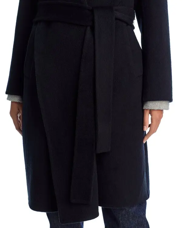 Kobi Halperin Wool Blend Belted Coat - Black