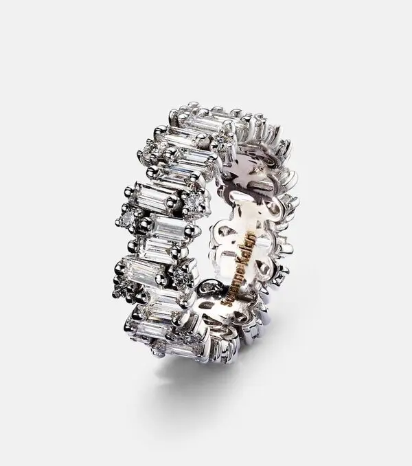 SUZANNE KALAN Shimmer Audrey 18kt White Gold Diamond Ring