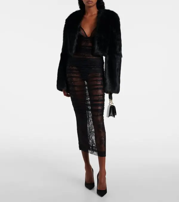 Dolce & Gabbana Lace Slip Midi Dress