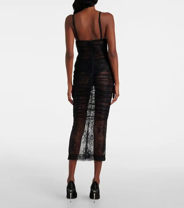 Dolce & Gabbana Lace Slip Midi Dress