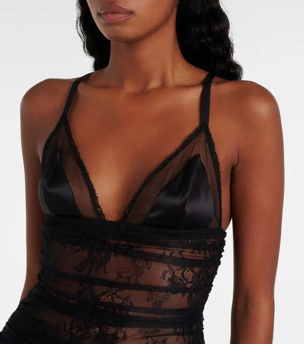 Dolce & Gabbana Lace Slip Midi Dress