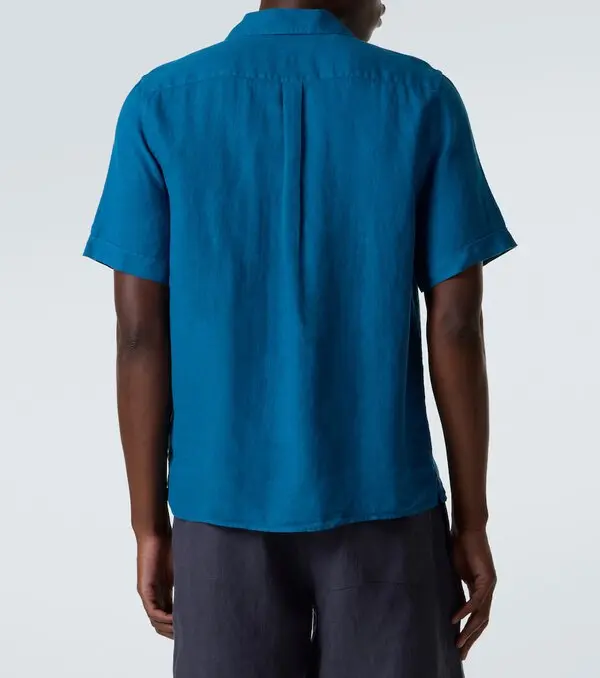 Vilebrequin Charli Linen Bowling Shirt - Blue
