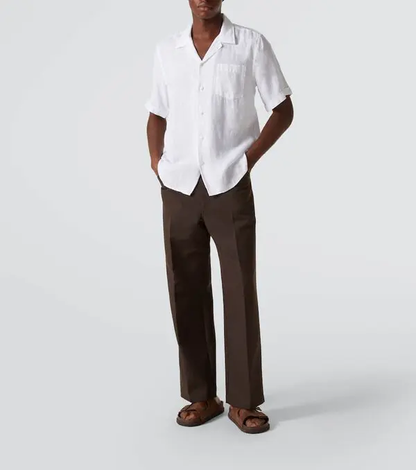 Vilebrequin Charli Linen Bowling Shirt - White