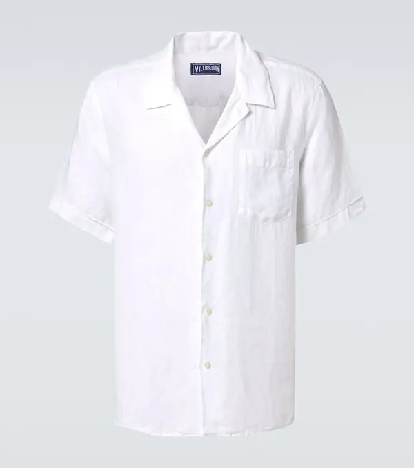 Vilebrequin Charli Linen Bowling Shirt - White
