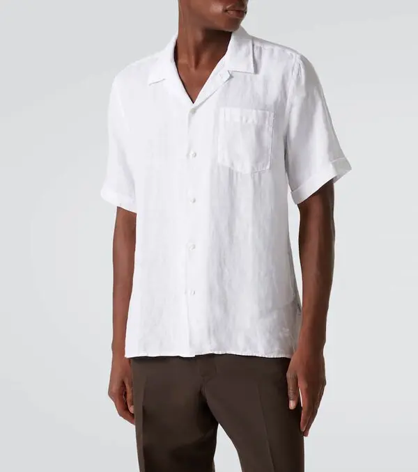 Vilebrequin Charli Linen Bowling Shirt - White