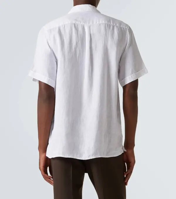 Vilebrequin Charli Linen Bowling Shirt - White