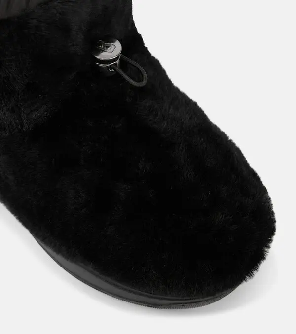Bogner Shearling-trimmed Leather Ankle Boots - Black