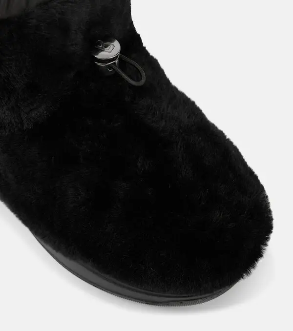 Bogner Shearling-trimmed Leather Ankle Boots