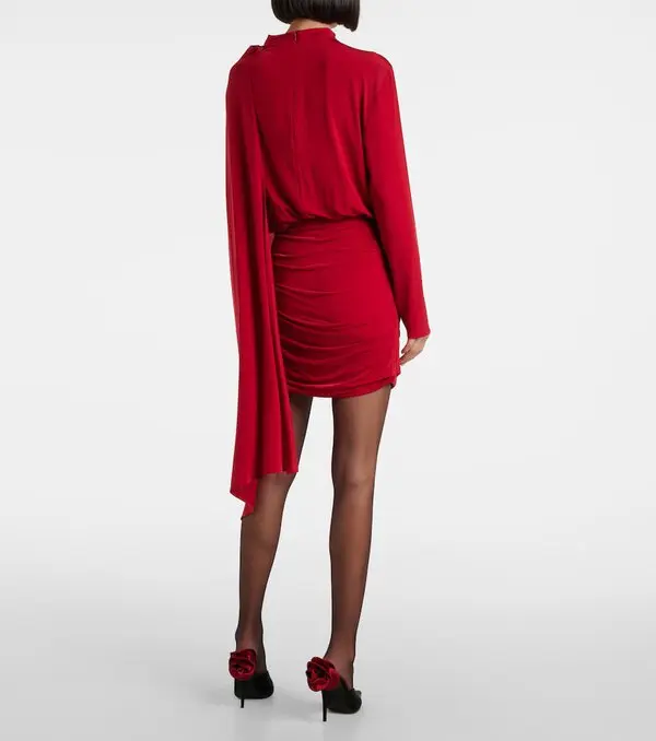Magda Butrym Caped Cupro-blend Minidress