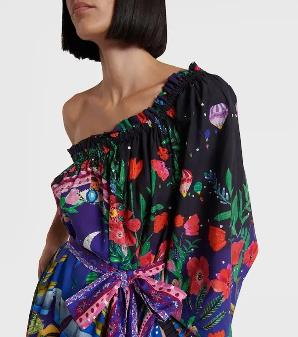 Camilla One Shoulder Cotton Maxi Dress