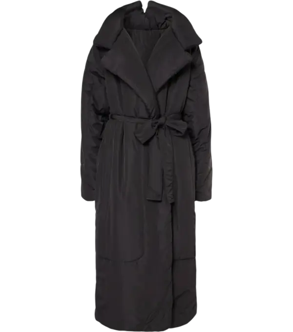 Norma Kamali Sleeping Bag Habotai Wrap Coat