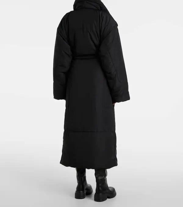 Norma Kamali Sleeping Bag Habotai Wrap Coat