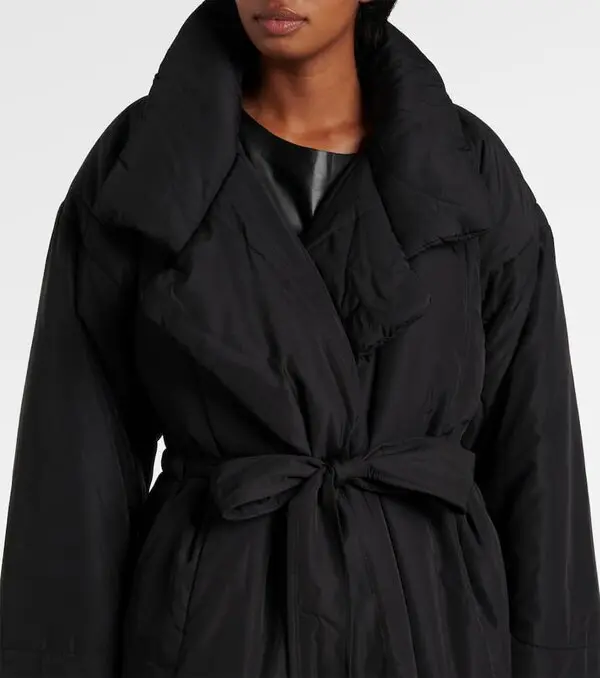 Norma Kamali Sleeping Bag Habotai Wrap Coat