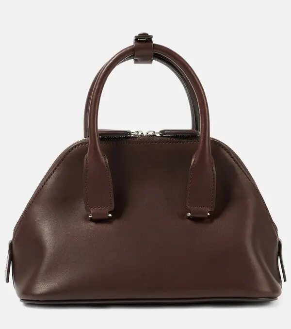 THE ROW Devon Mini Leather Tote - Brown