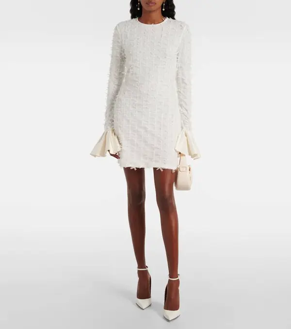 ROTATE BY BIRGER CHRISTENSEN Bridal Bow-detail Mini Dress