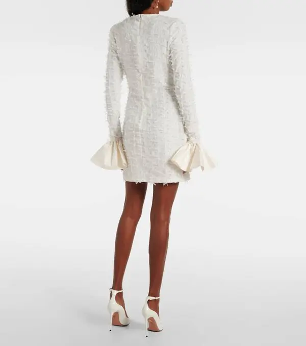 ROTATE BY BIRGER CHRISTENSEN Bridal Bow-detail Mini Dress