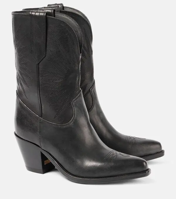 GOLDEN GOOSE Wish Star Leather Cowboy Boots