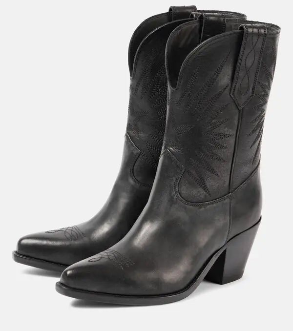 GOLDEN GOOSE Wish Star Leather Cowboy Boots