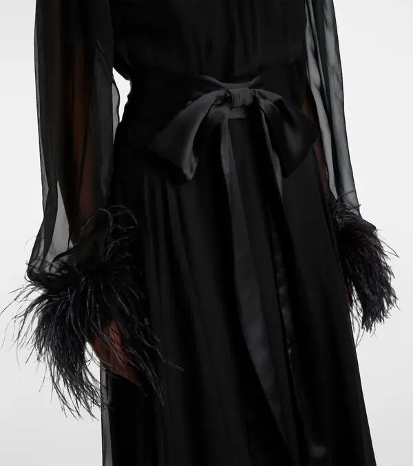 Dolce & Gabbana Feather-trimmed Gown