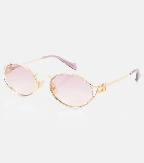 Miu Miu Mu 52ys Oval Sunglasses - Pink
