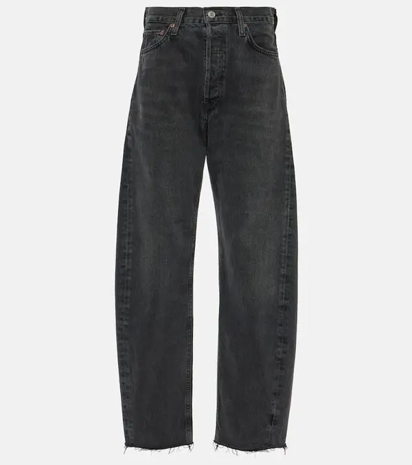 AGOLDE Luna High-rise Barrel-leg Jeans - Black