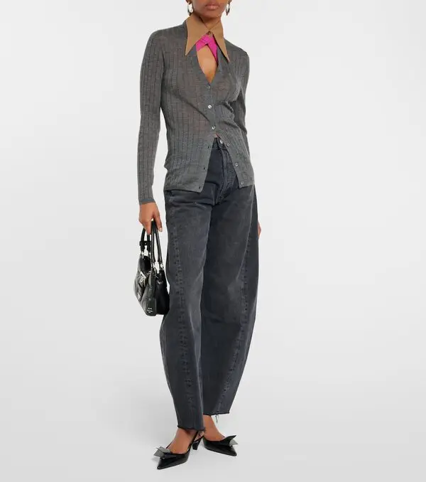AGOLDE Luna High-rise Barrel-leg Jeans - Black