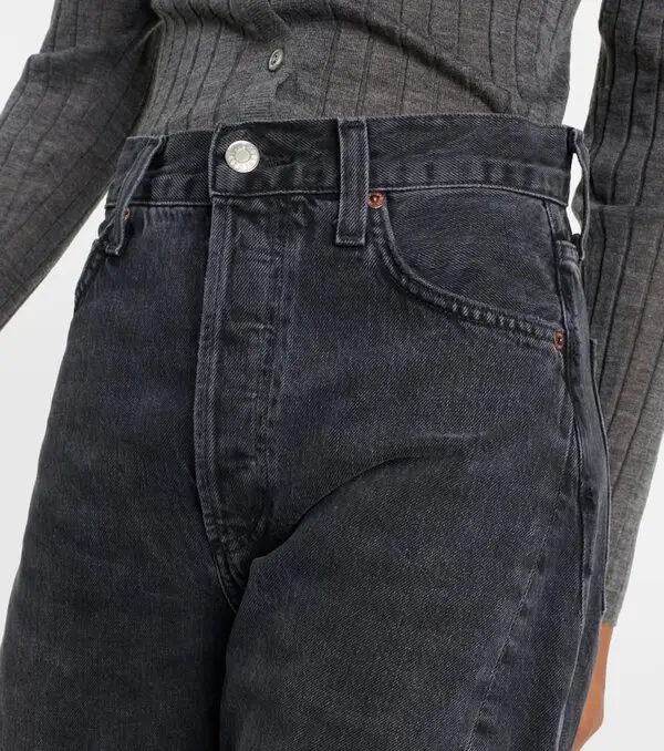 AGOLDE Luna High-rise Barrel-leg Jeans - Black