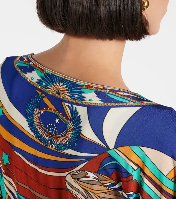 Camilla Draped Printed Maxi Dress