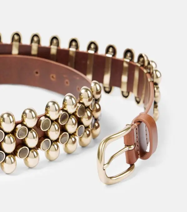 Isabel Marant Étoile Embellished Leather Belt - Brown