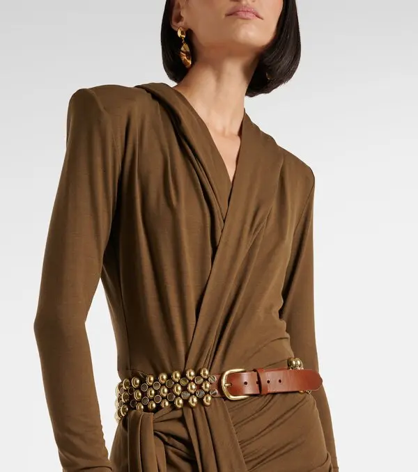 Isabel Marant Étoile Embellished Leather Belt - Brown