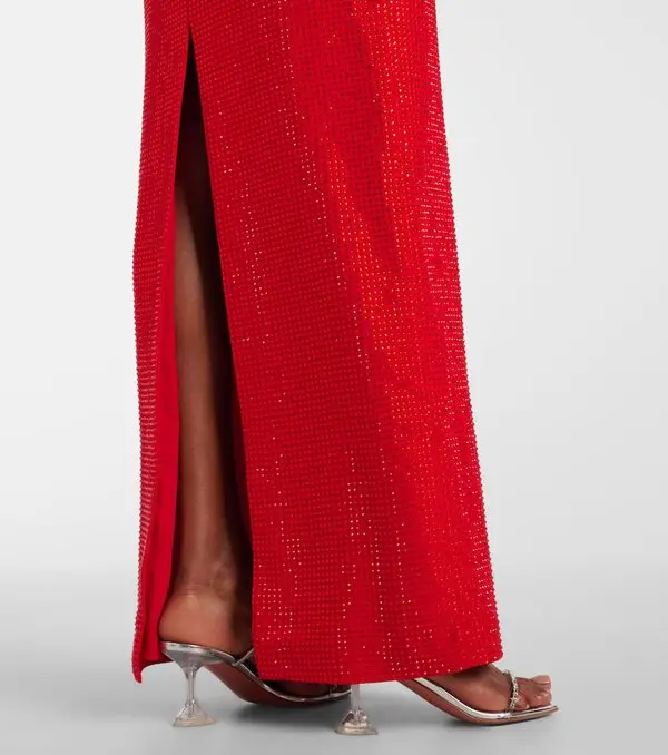 SELF-PORTRAIT Embellished Cutout Crepe Gown