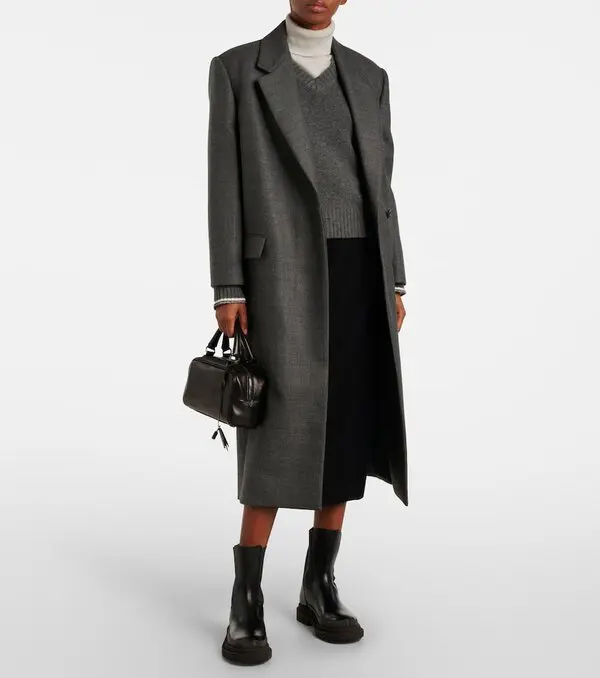 Brunello Cucinelli Midi Skirt In Wool, Cashmere, And Silk