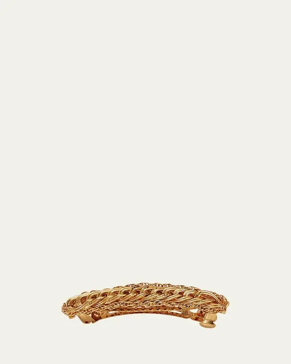 LELET NY Nova Curb Chain Barrette - Rhodium