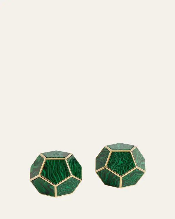 L'Objet Malachite Pentagon Spice Jewels, Set Of 2 - Green