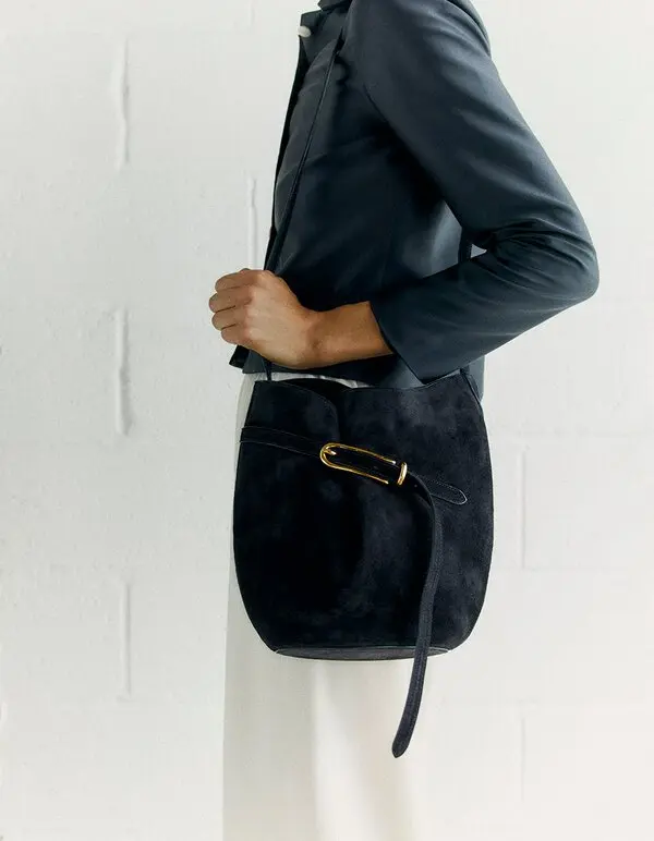 LIFFNER Belted Bucket Bag - Black