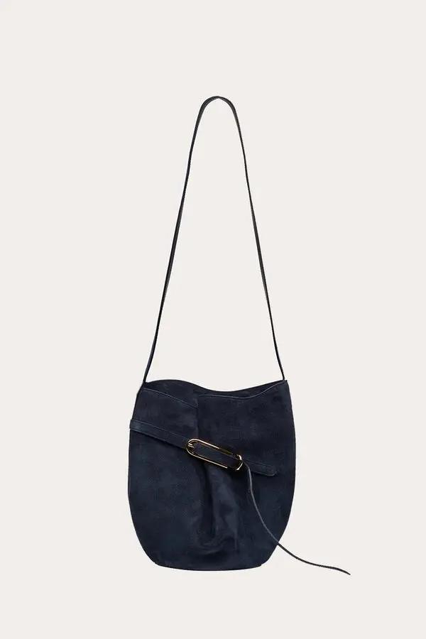LIFFNER Belted Bucket Bag - Navy