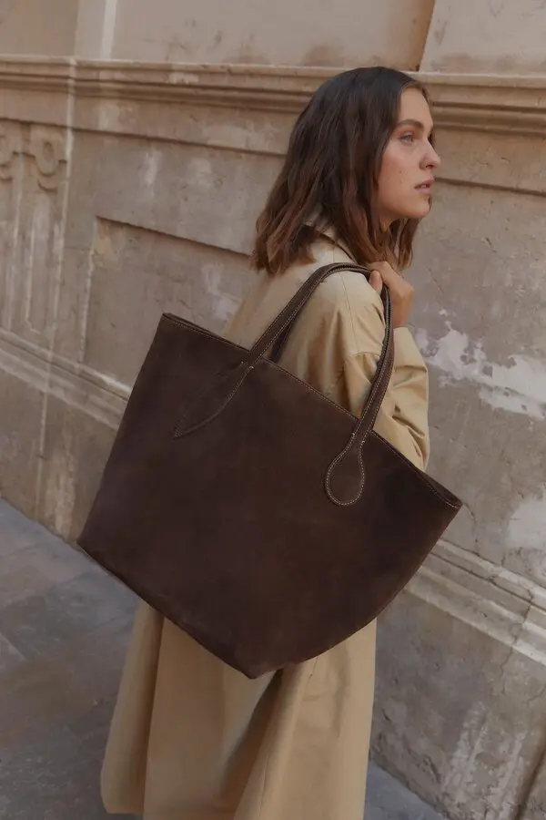 LIFFNER Suede Tote - Brown